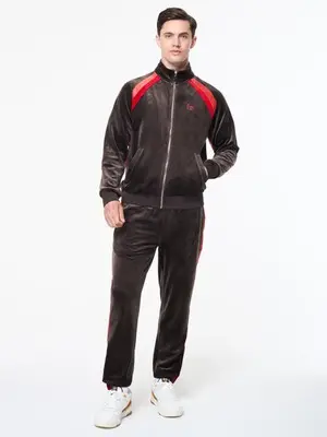 SERGIO TACCHINI Banda Velour Track Jacket - Mulch