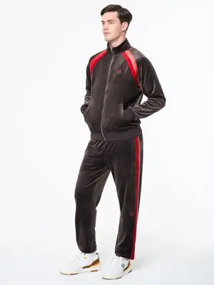SERGIO TACCHINI Banda Velour Track Jacket - Mulch
