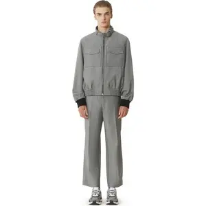 LANVIN Straight-leg Mohair Wool Pants - Gray