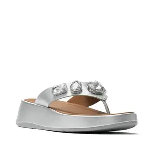 Fitflop F-mode Ultra Toe-post Sandal - Silver