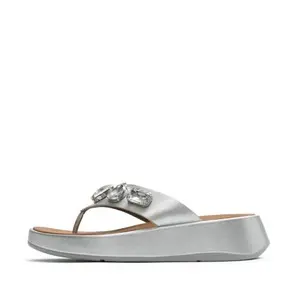 Fitflop F-mode Ultra Toe-post Sandal - Silver