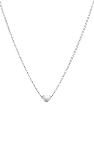 BEARFRUIT JEWELRY Amara Petite Heart Pendant Necklace - Silver