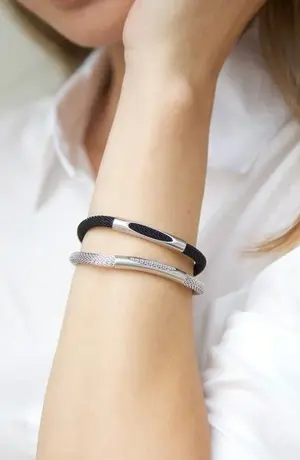 BEARFRUIT JEWELRY Mila Magnetic Bar Bracelet - Silver