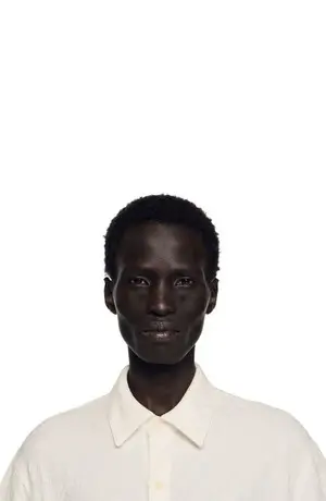 Sandro Square Cross Cotton Jacquard Shirt - White