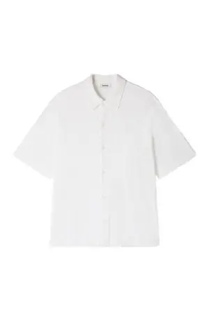 Sandro Square Cross Cotton Jacquard Shirt