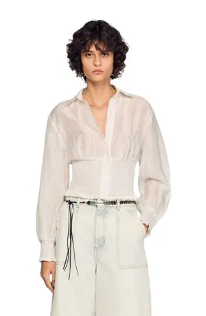 Sandro Jewellery Belt With Leather Tie - Silver