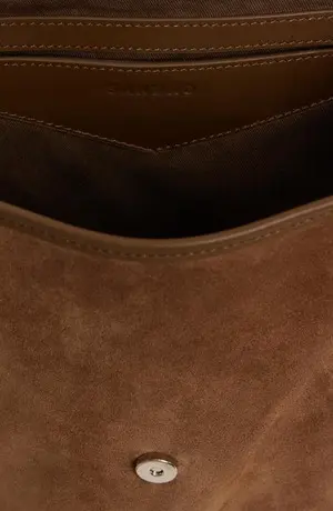 Sandro Le Claudia Fringed Leather And Suede Bag - Camel