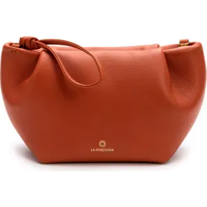 LA PORTEGNA Martita Small Leather Clutch - Oxide