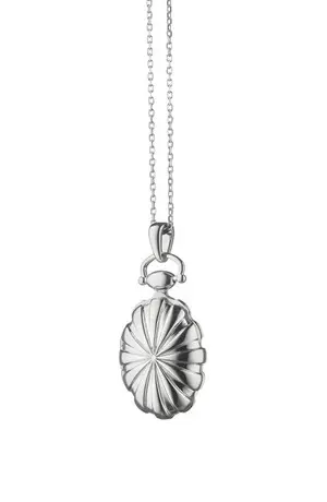Monica Rich Kosann Petite Sunburst Locket Necklace - Silver