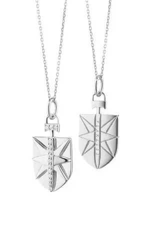 Monica Rich Kosann Mini Fearless Sterling Pendant Necklace - Silver