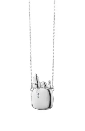 Monica Rich Kosann Snoopy X Viv Locket Necklace - Silver