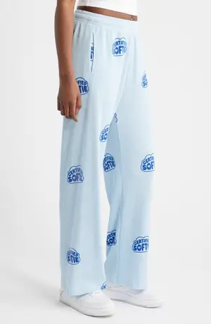 THE MAYFAIR GROUP Waffle Knit Fleece Graphic Sweatpants