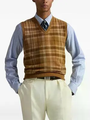 Polo Ralph Lauren Plaid Cashmere Vest