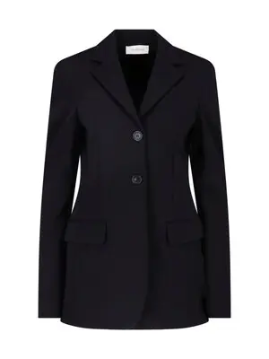 LARDINI Single-breasted Viscose Blazer Black