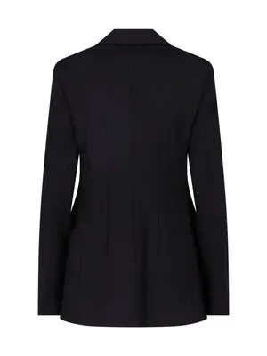 LARDINI Single-breasted Viscose Blazer - Black
