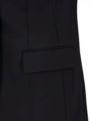 LARDINI Single-breasted Viscose Blazer - Black