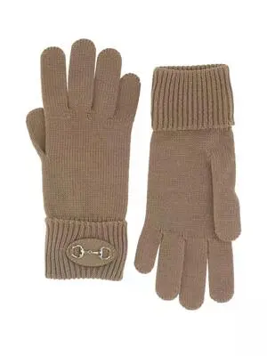 Gucci Horsebit Ribbed Gloves
