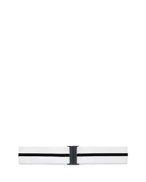 STYLEST Striped Swim Belt - Caviar/blanc