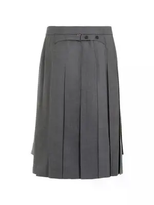 Thom Browne Twill Pleated Midi Skirt