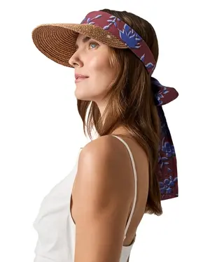 Helen Kaminski Kira Tie Band Raffia Visor
