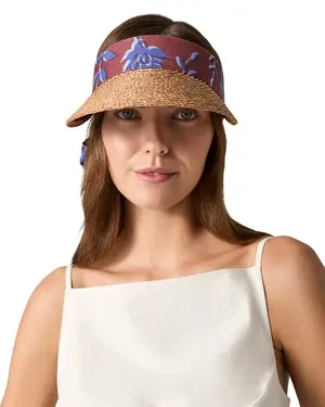 Helen Kaminski Kira Tie Band Raffia Visor