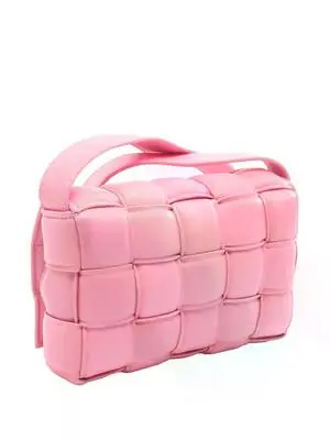 Bottega Veneta 2012-2026 Nappa Intrecciato Padded Cassette Crossbody Bag - Pink