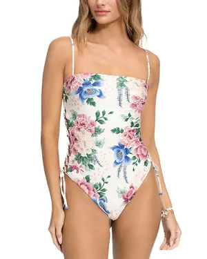 Agua Bendita Posh Ivy Lace-up Swimsuit - Multi
