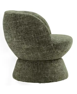 MODWAY Vesta Chenille Fabric Upholstered Swivel Chair
