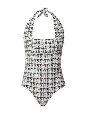 Shoshanna Retro Halter One Piece Swimsuit - Jet/optic