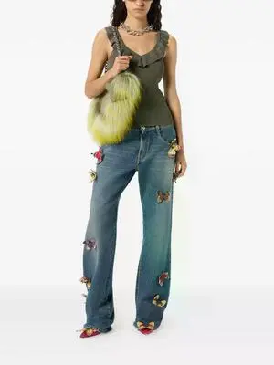 Blumarine Butterfly-embellished Jeans