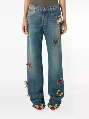 Blumarine Butterfly-embellished Jeans
