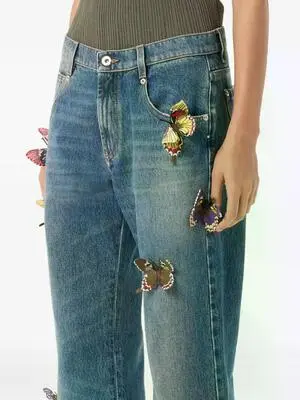 Blumarine Butterfly-embellished Jeans