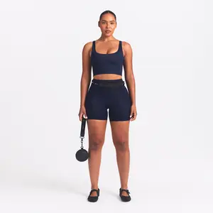Nike Skims Shine Scoop-neck Bra Top - Blue