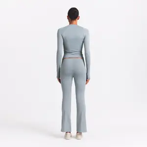 Nike Airy Long-sleeve Crew-neck Top - Blue