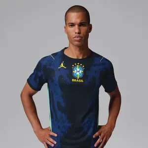 JORDAN Brand Brazil National Team 2026 Match Away Aero-fit Soccer Jersey - Blue
