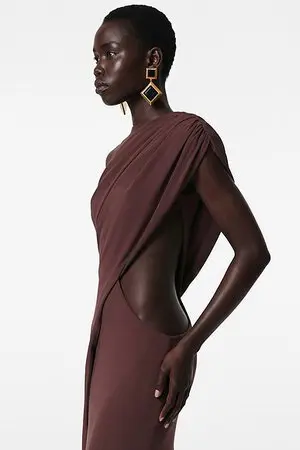 Revolve Rielle Draped One-shoulder Maxi Dress
