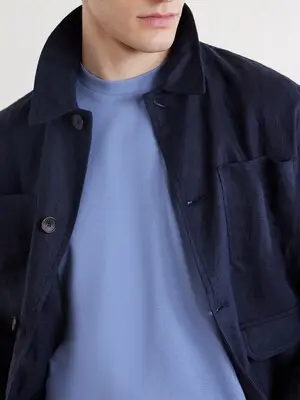 Altea Cotton-piqué T-shirt - Blue
