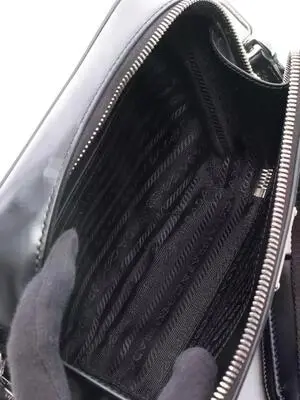 Prada 2013-2026 Leather Brique Crossbody Bag - Black