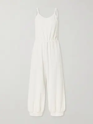 Suzie Kondi Giorgi Cotton-blend Terry Jumpsuit - Neutrals
