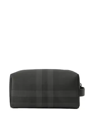 Burberry Check Travel Pouch - Grey