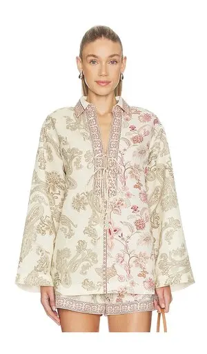 Hemant & Nandita Drop Shoulder Collared Tunic - Multi