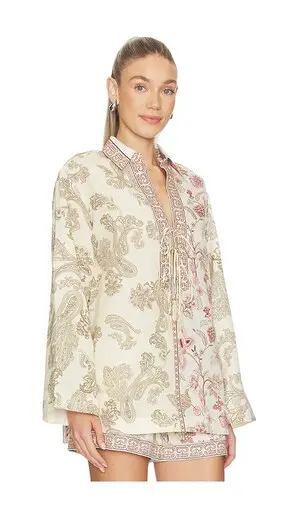 Hemant & Nandita Drop Shoulder Collared Tunic - Multi