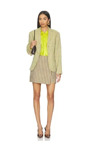 Ulla Johnson Gesture Long Sleeve Silk Blouse - Chartreuse
