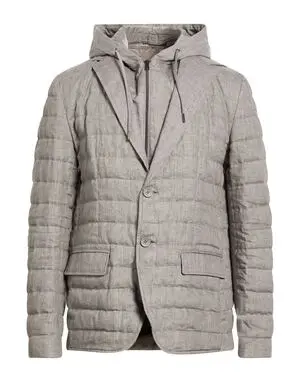 Herno Puffer Linen Jacket - Grey