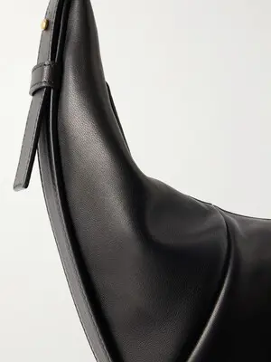 Saint Laurent Saharienne Leather Shoulder Bag - Black