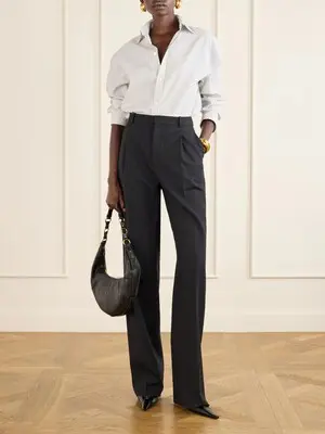 Saint Laurent Saharienne Leather Shoulder Bag