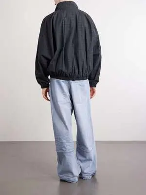 Balenciaga Logo-embroidered Checked Cotton Jacket