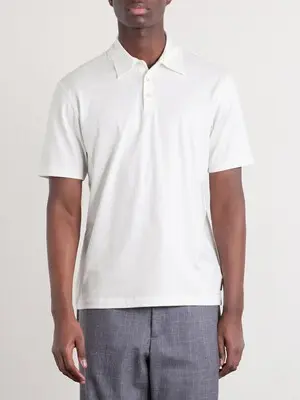 SLOWEAR Cotton And Silk-blend Jersey Polo Shirt