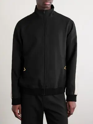 Valentino Garavani Logo-appliqued Drill Zip-up Sweatshirt