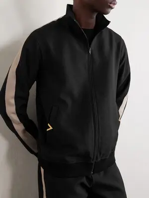 Valentino Garavani Logo-appliqued Drill Zip-up Sweatshirt